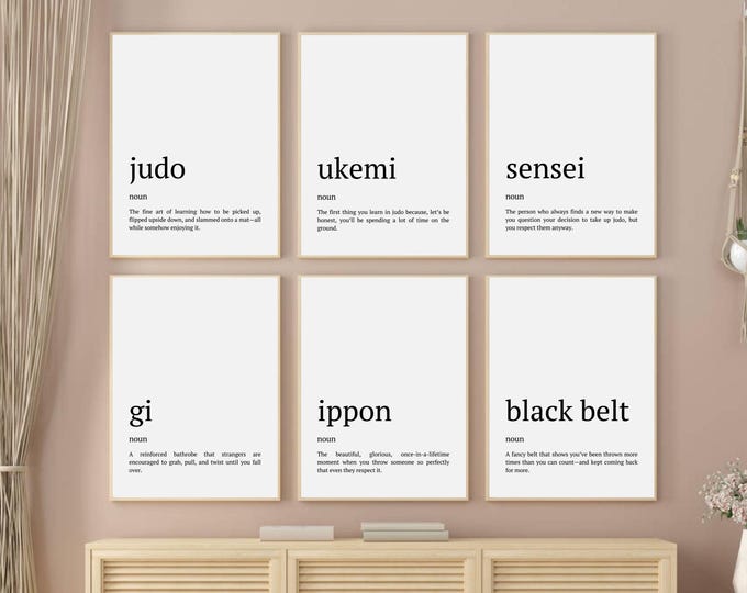 Judo Knowledge Poster, Judo Poster, Judo Wall Art Decor, Martial Art ...