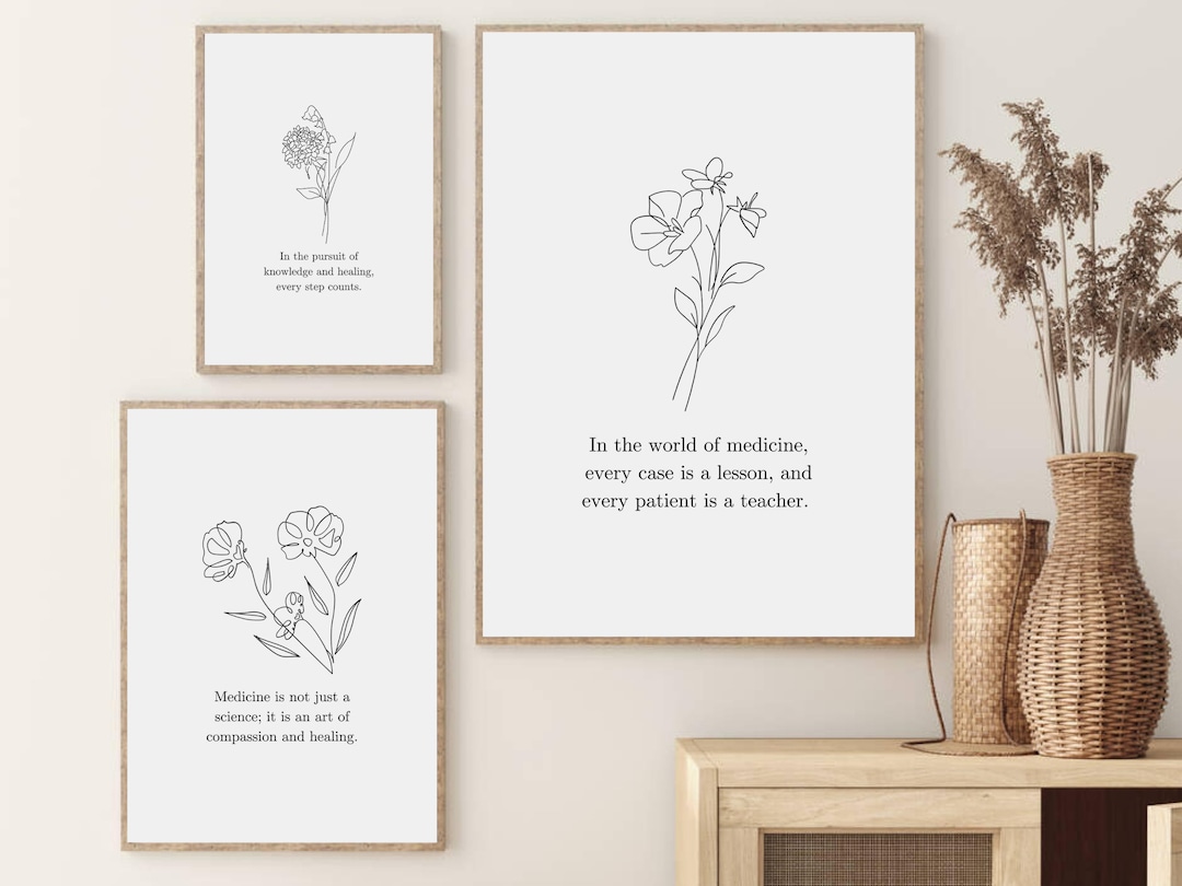 Medical Office Wall Art Set of Three, Medical Student Gift ...