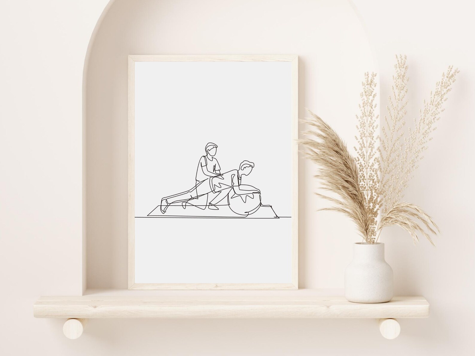 Physiotherapy Line Art Print Set, Manual Therapy Decor (digital ...