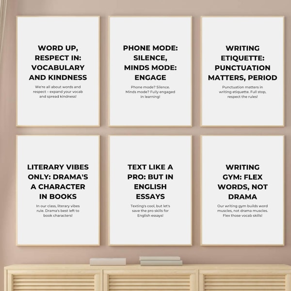 Funny English Class Poster - Etsy