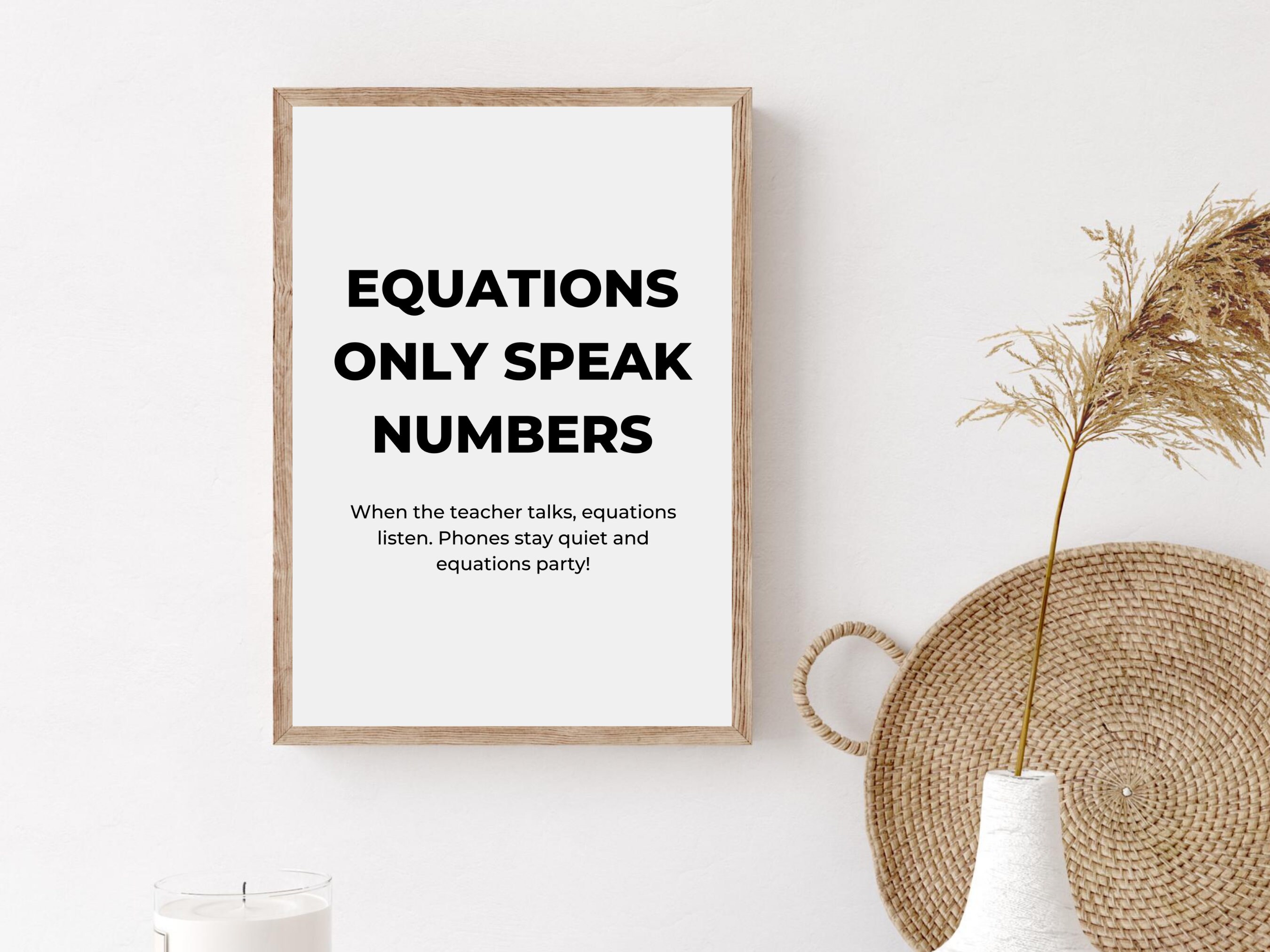 Funny Math Classroom Poster Set, Middle School Art (digital Download ...
