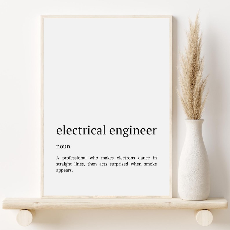 Funny Electrical Engineer Definition Prints, Set of 6 (digital Download ...