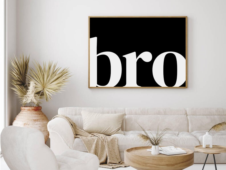 Printable Bro Sign Bro Wall Art Trendy Boys Room Print Bro - Etsy