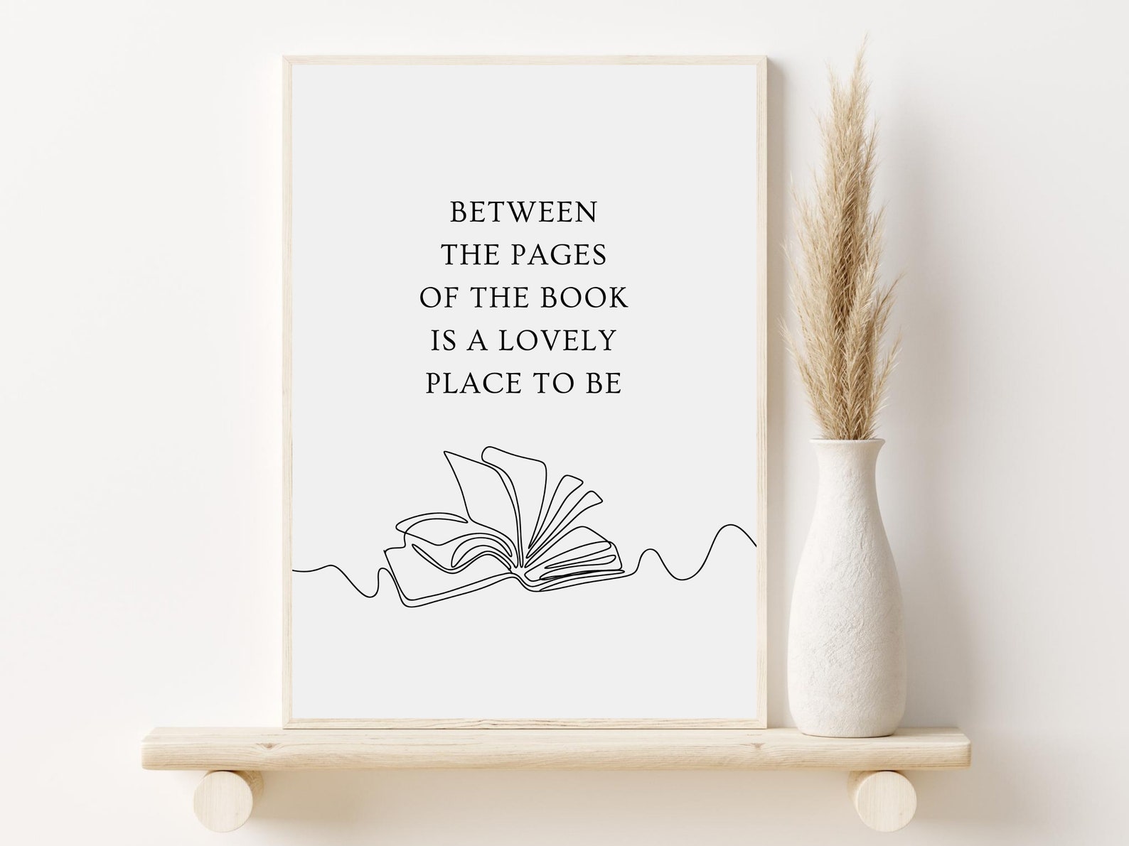 Book Quote Wall Print, Printable Reading Quote Poster, Book Lover ...