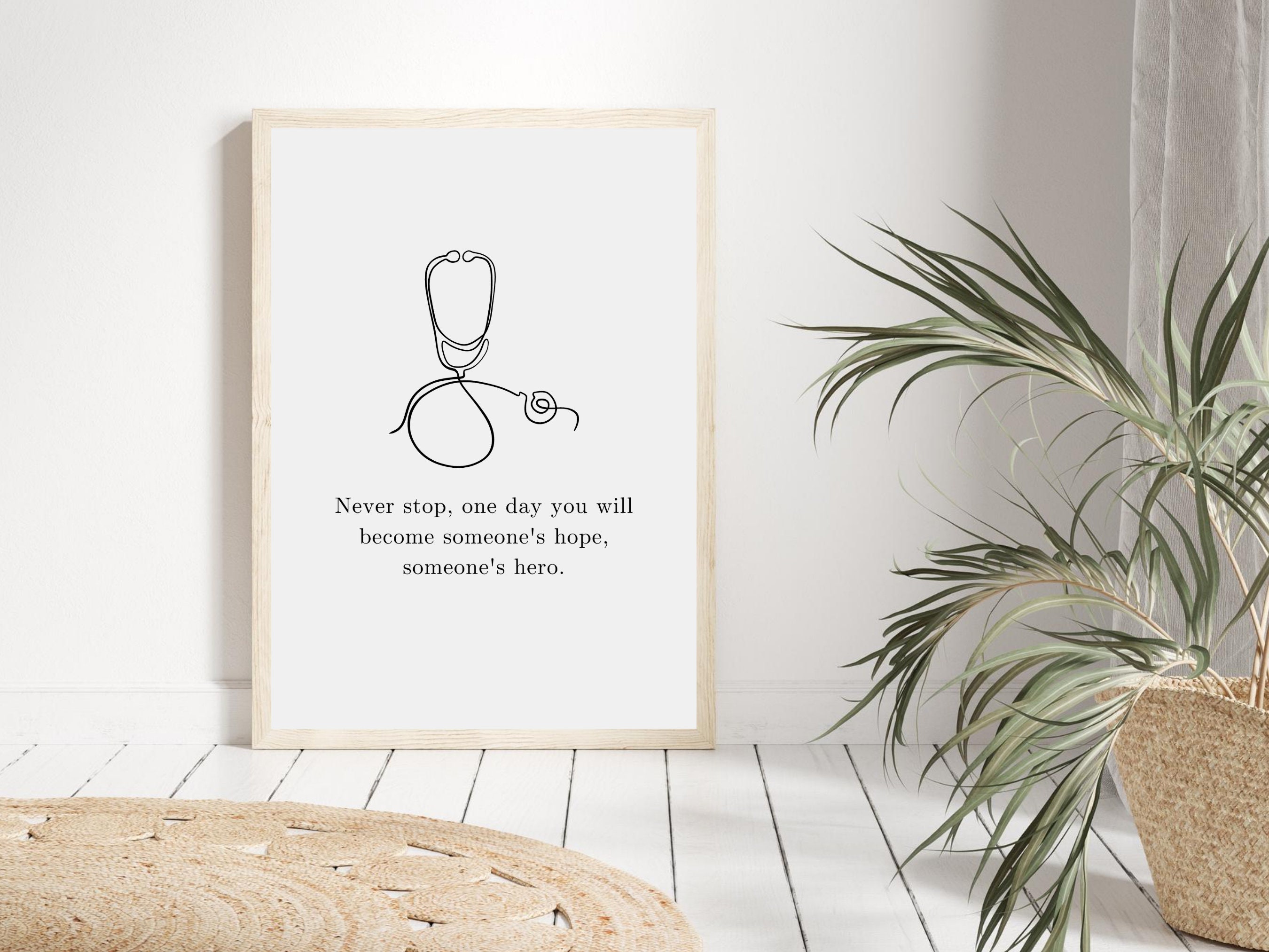 Medical Student Motivational Quote Print, Doctor Office Wall Art - Etsy
