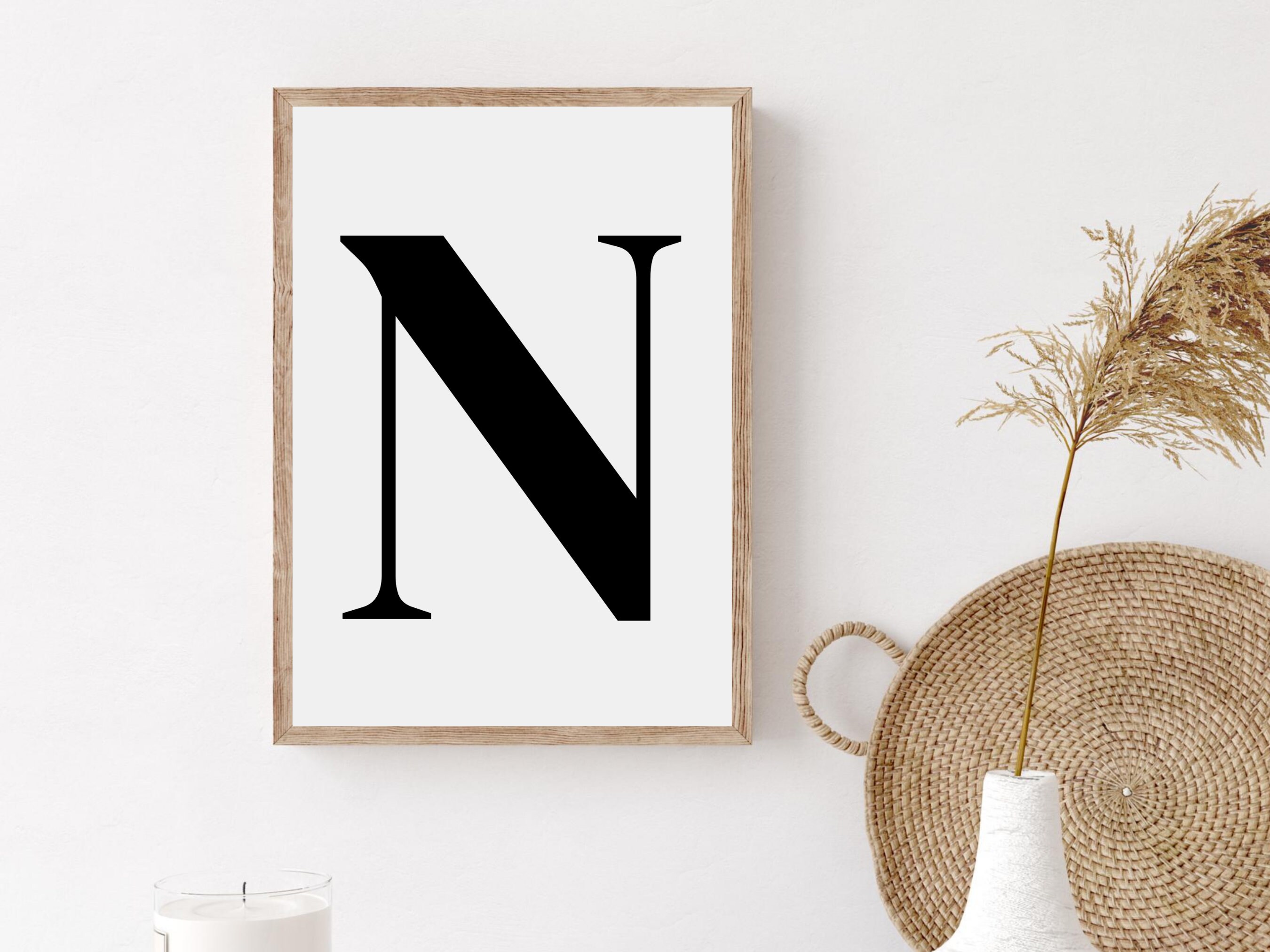 Printable Letter Wall Art Alphabet Poster Name Initial Wall - Etsy