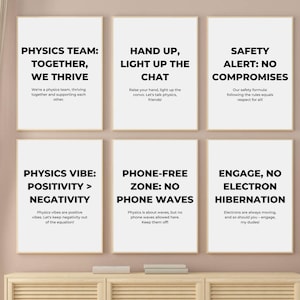 Funny Physics Classroom Decor, Printable Physics Class Wall Art ...