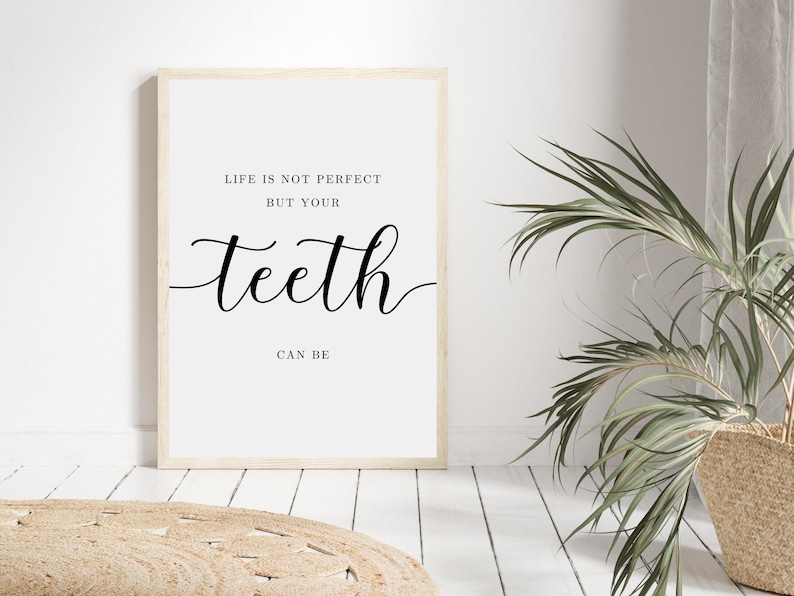 Dentist Office Wall Print, Dentistry Wall Art, Funny Teeth Quote Poster ...