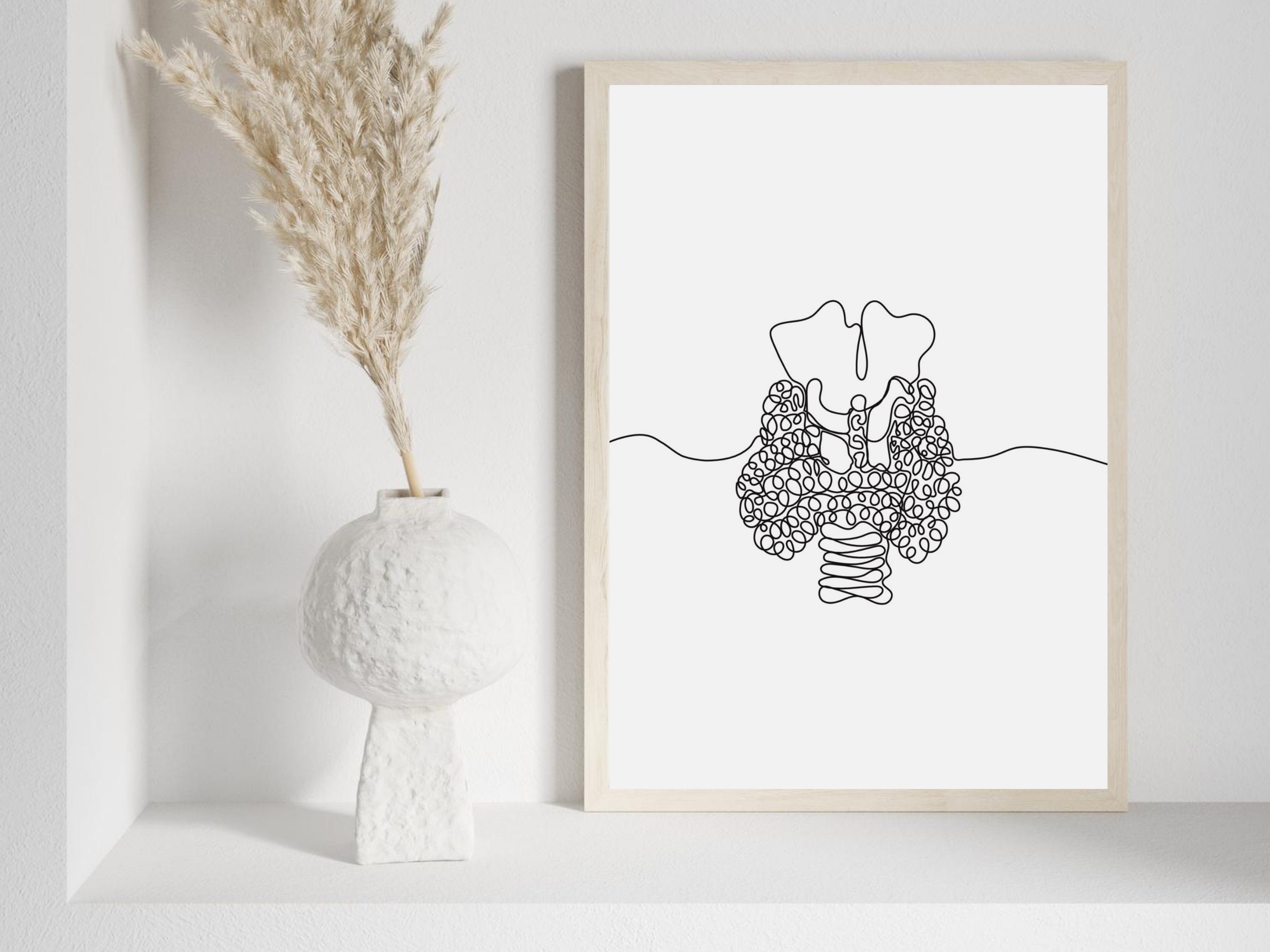 Minimalist Human Anatomy Set of 7, Anatomy Wall Art, Minimalist Lung ...