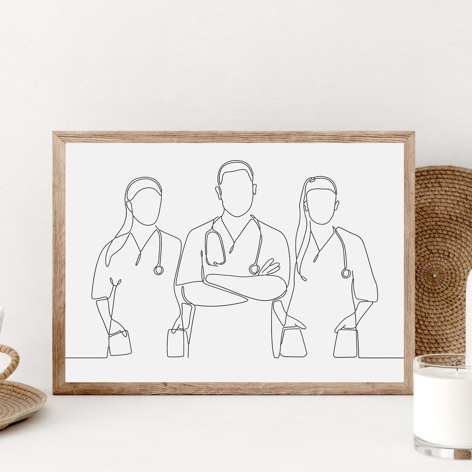 Medical Office Decor, Doctor Wall Art, Medical Team Poster, Minimalist ...