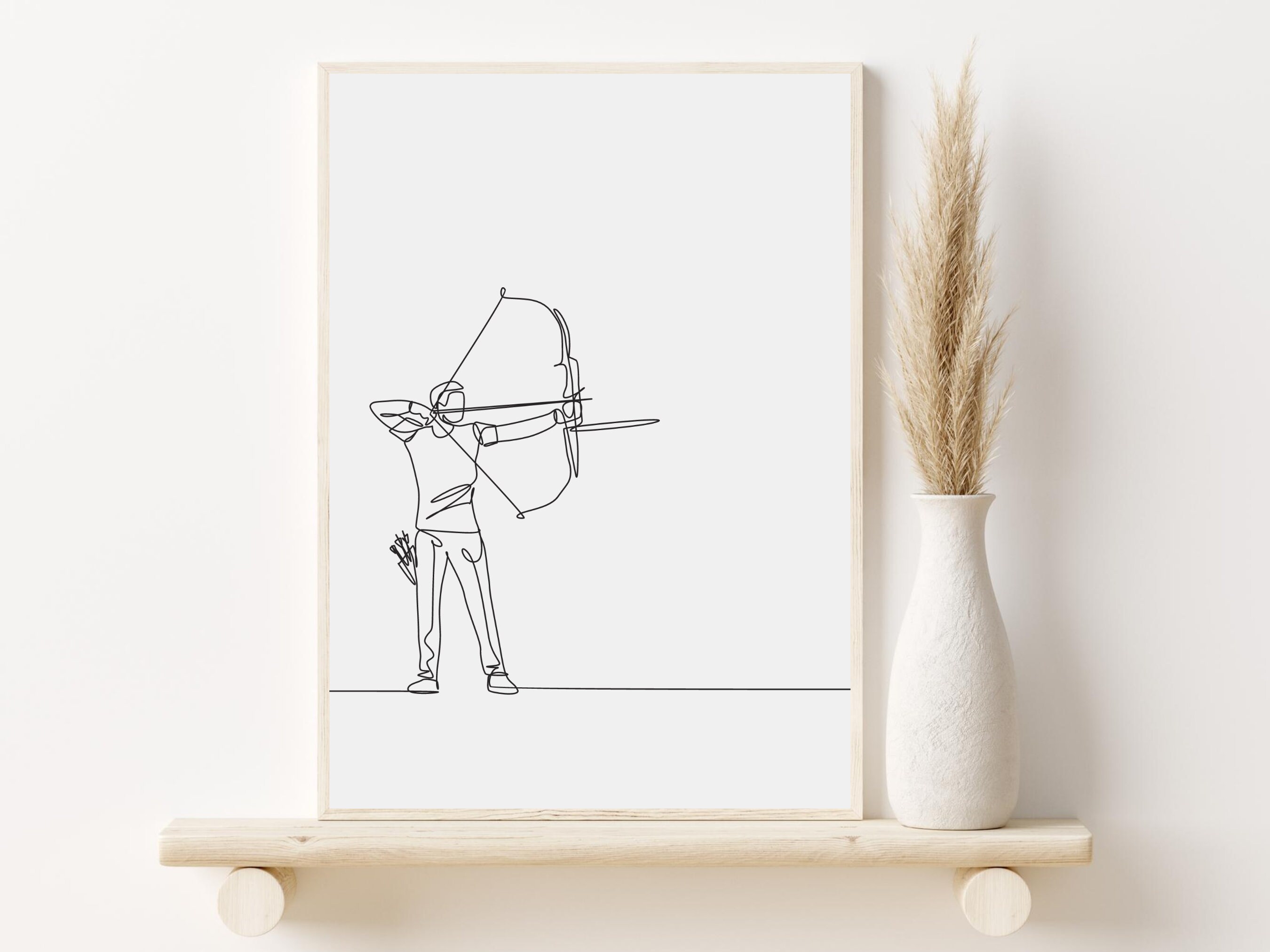 Printable Archery Poster Minimalist Archer Man Wall Art - Etsy