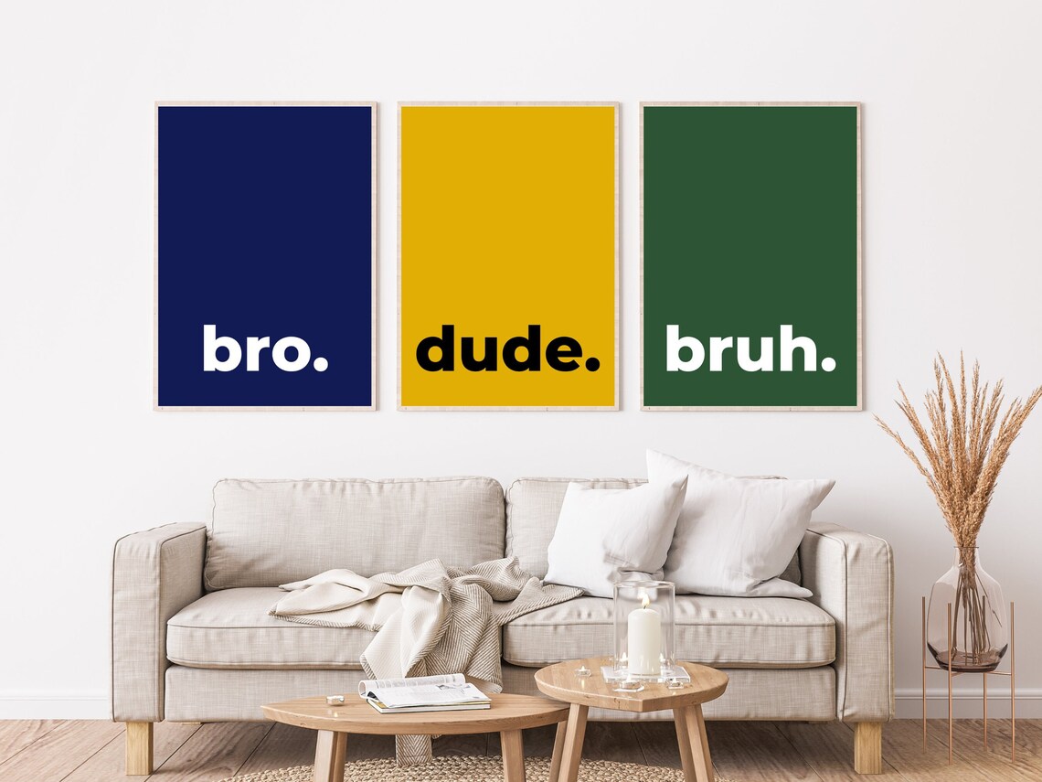 Colourful Teen Boy Room Wall Art, Wall Poster Set for Teen Dorm Room ...
