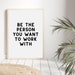 Work Motivational Wall Art, Inspirational Quote, Home Office Poster ...