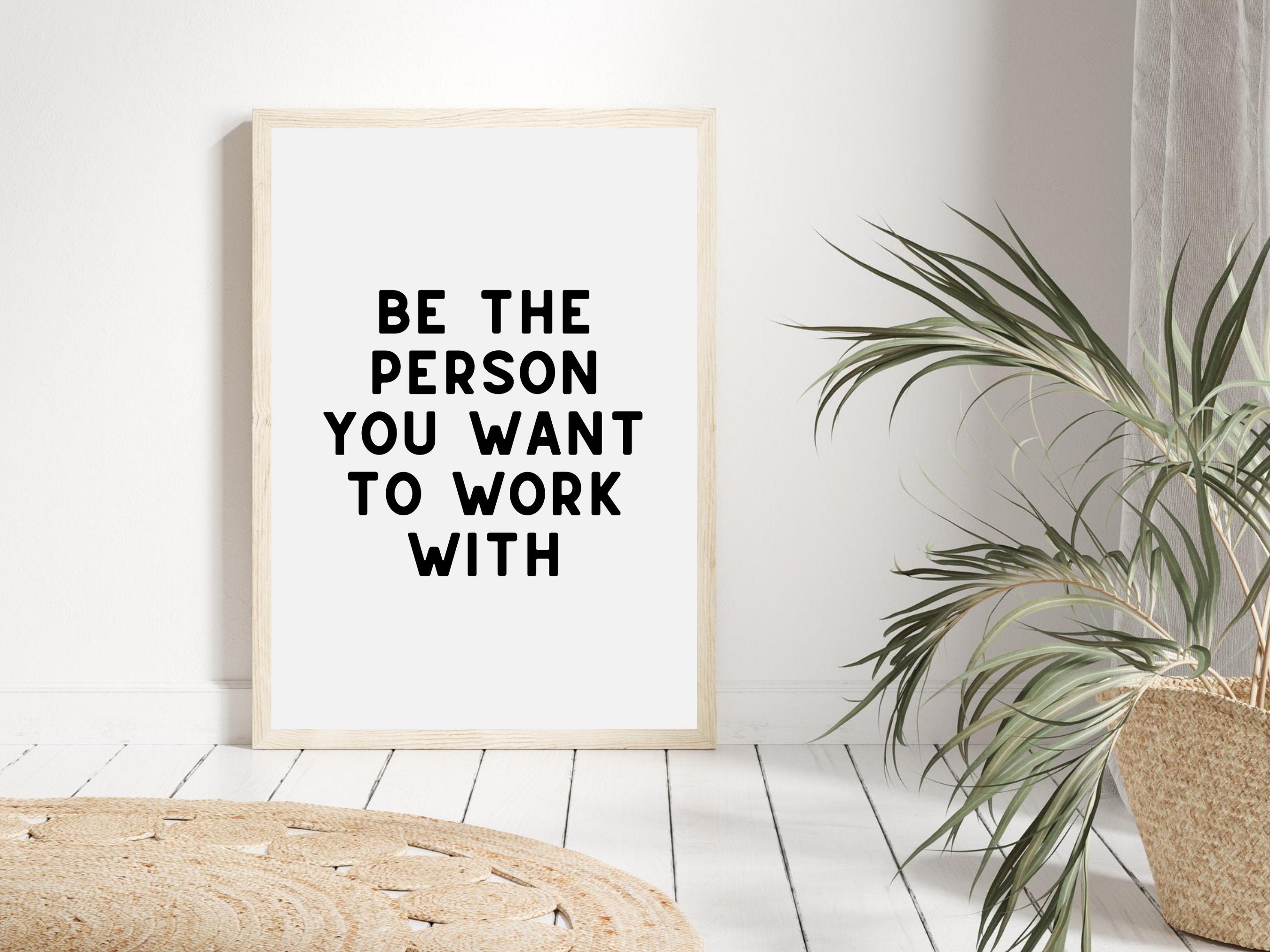 Work Motivational Wall Art, Inspirational Quote, Home Office Poster ...