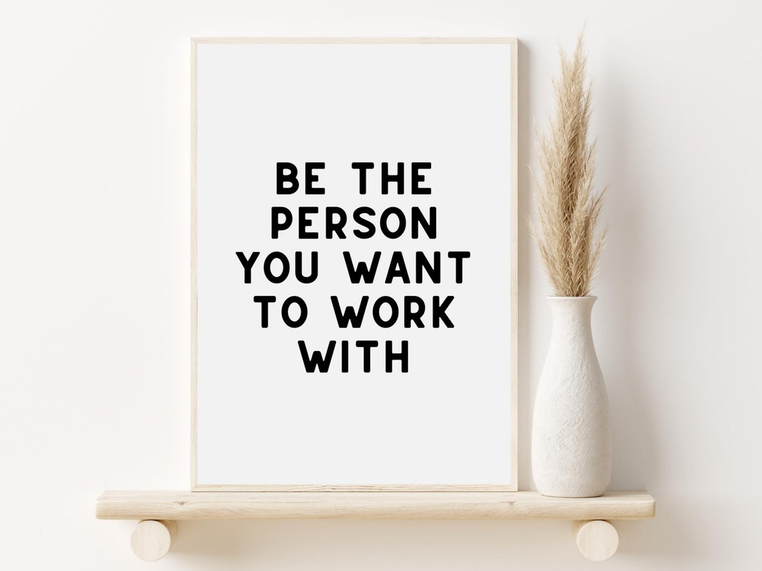 Work Motivational Wall Art, Inspirational Quote, Home Office Poster ...