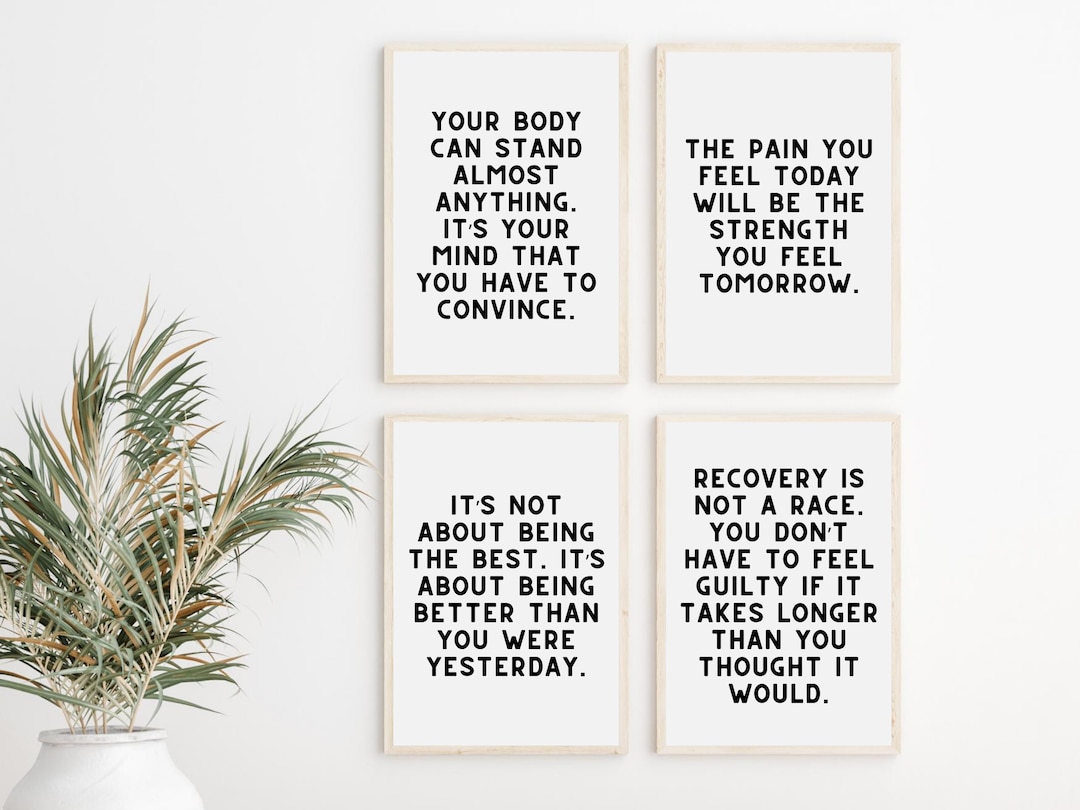 Manual Therapy Clinic Wall Art Set, Physiotherapy Office Motivational ...