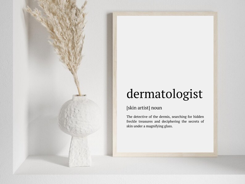Dermatologist Gift, Dermatologist Definition Wall Print, Funny ...