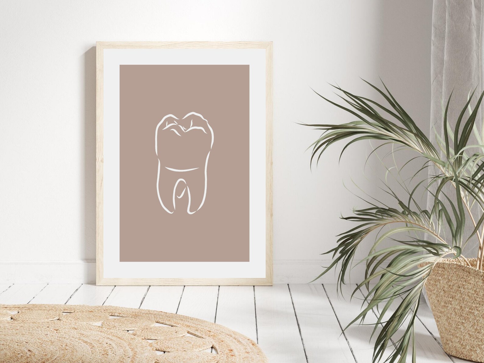 Neutral Dental Clinic Wall Decor, Printable Teeth Poster Set of 3 ...