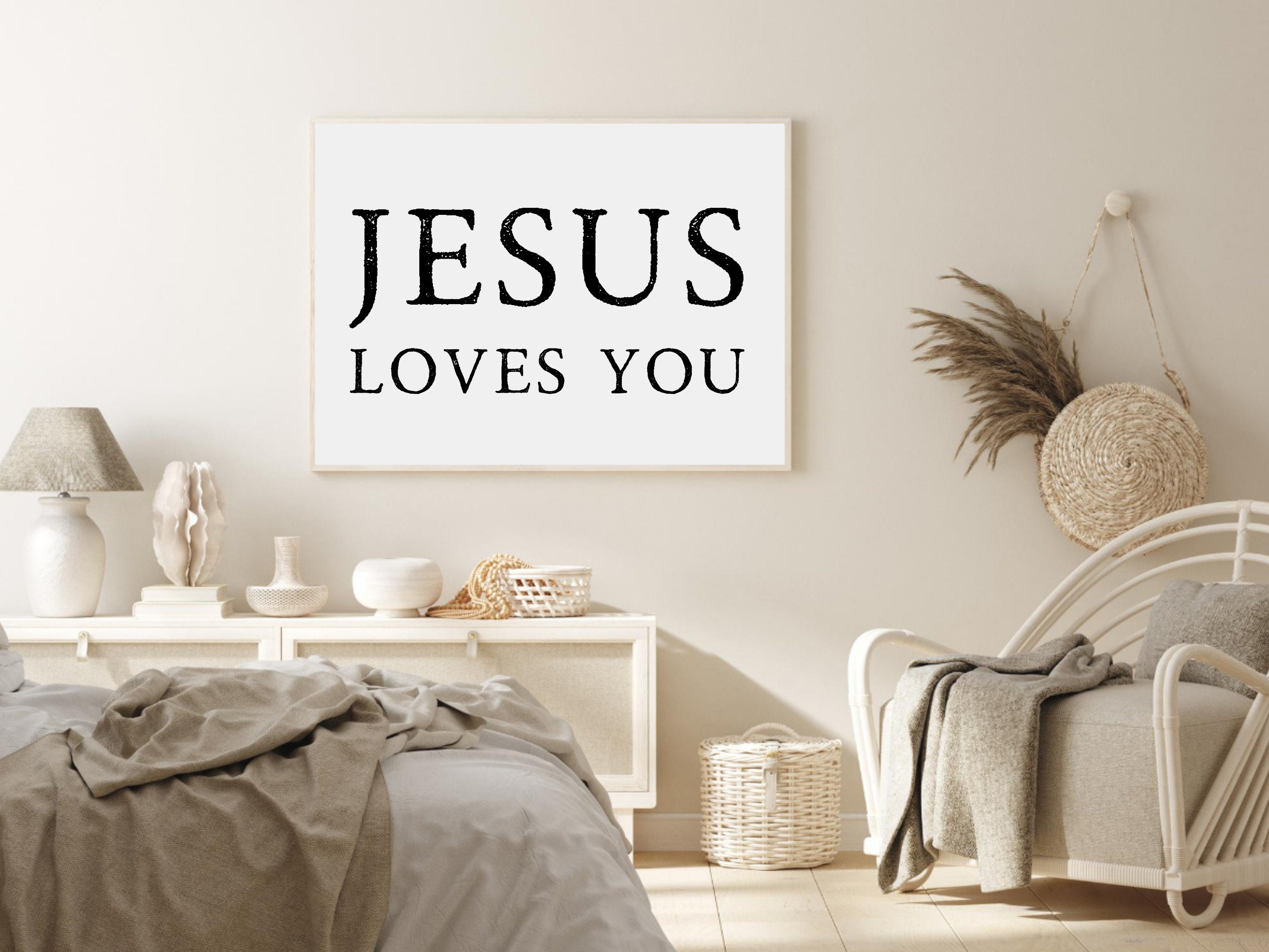Christian Wall Art, Printable Jesus Loves You Poster, Christianity ...