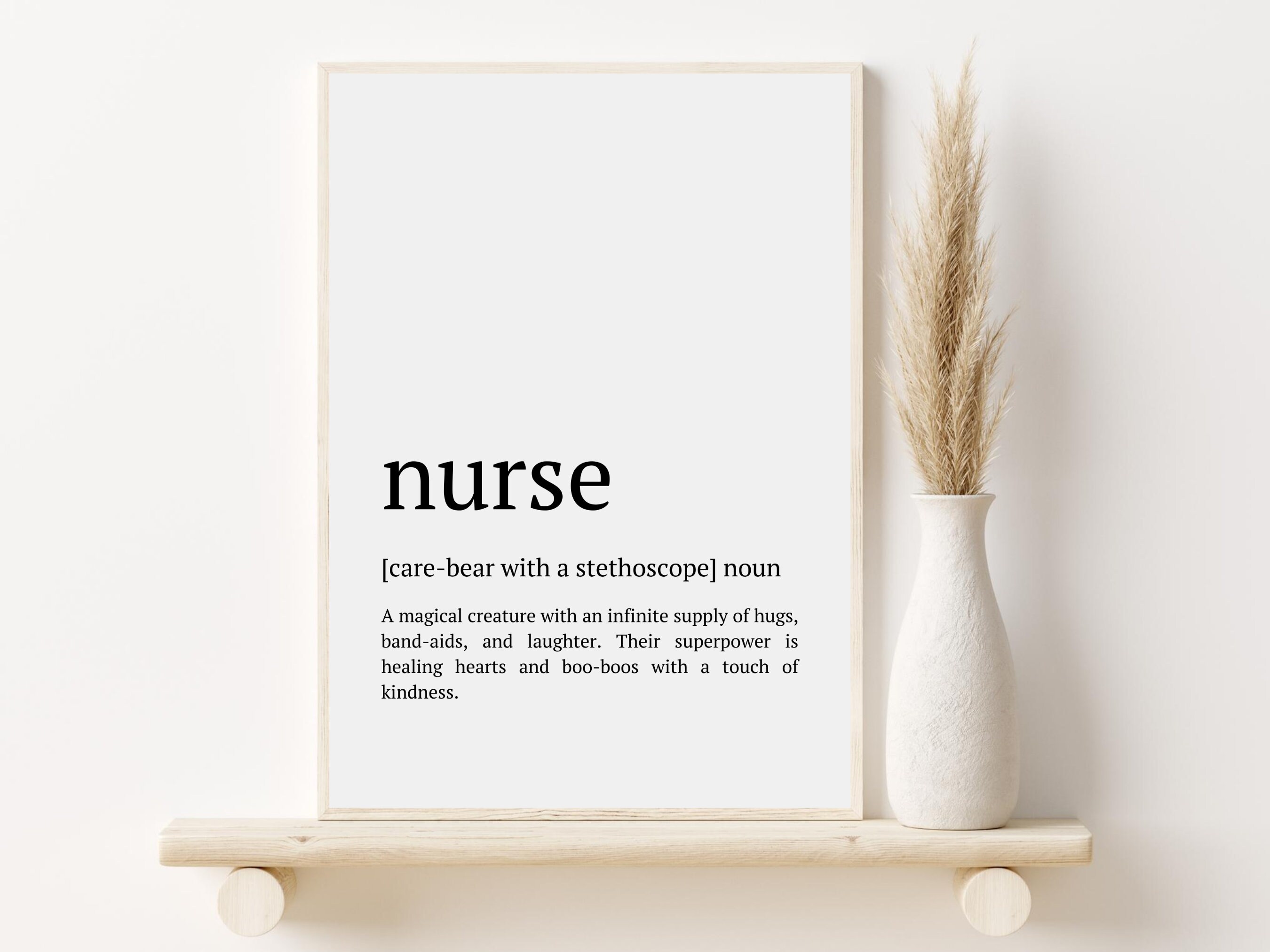 Nurse Gift, Nurse Definition Print, Funny Nursing Wall Art, Printable ...