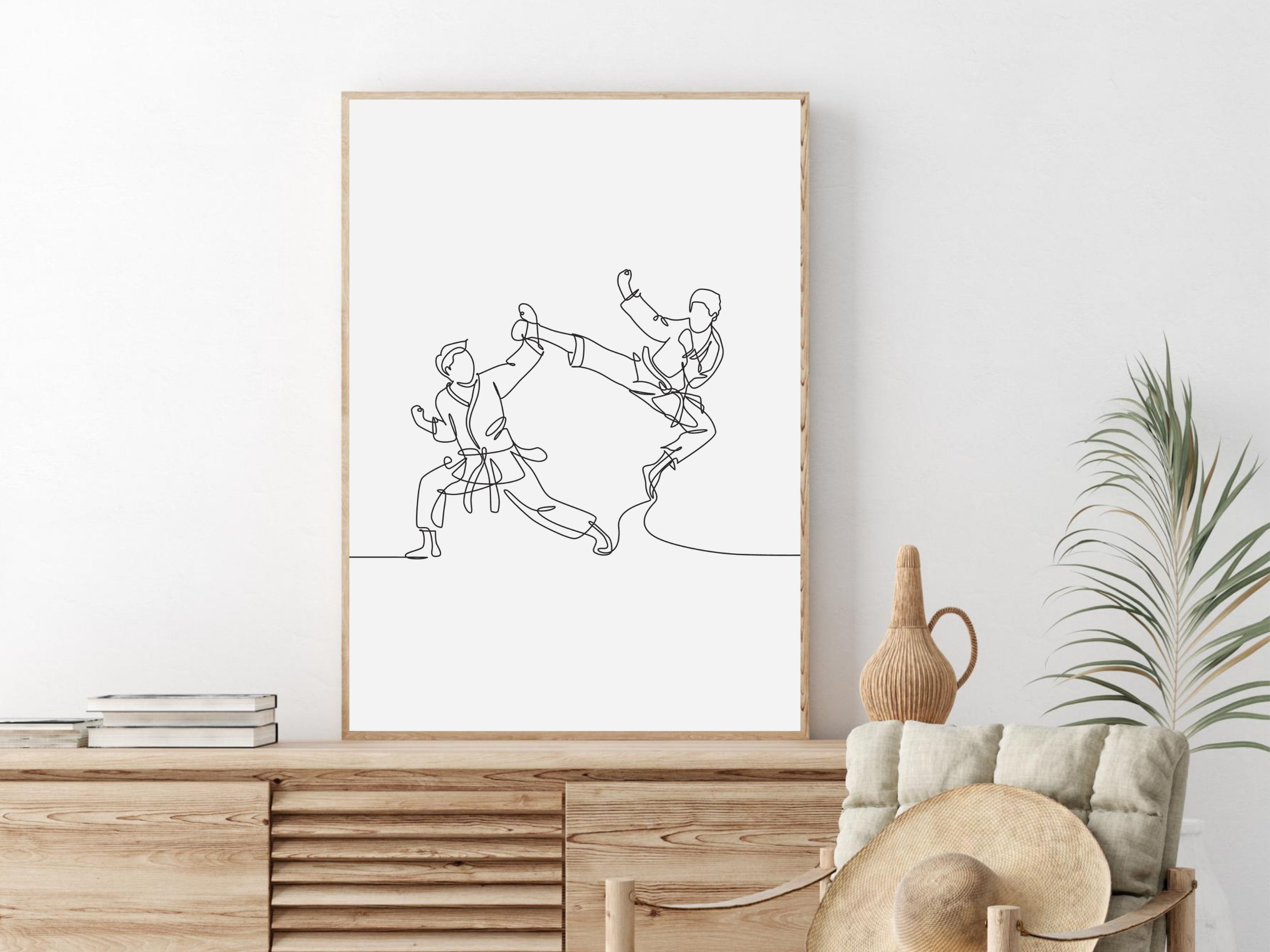 Karate 3 Piece Wall Art, Printable Minimalist Karate Poster, Black and ...