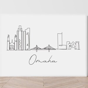 Omaha Skyline Wall Art, Printable Omaha City Poster, Nebraska City Wall ...
