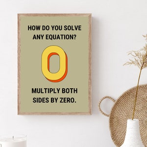 Funny Math Class Poster Set of 16, Fun Mathematics Classroom Decor ...