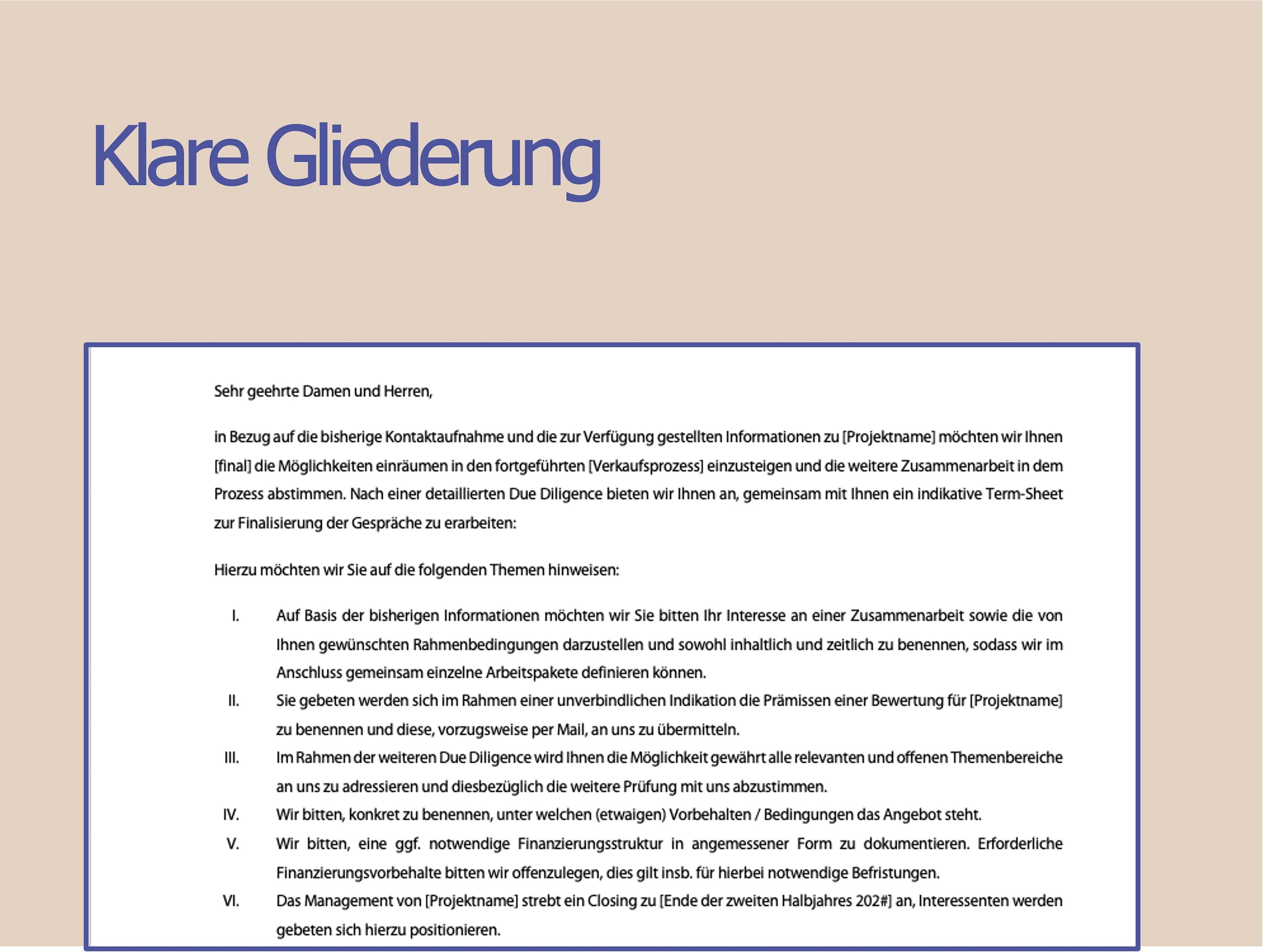 Process Letter for the Sales Process of Companies Process Letter ...
