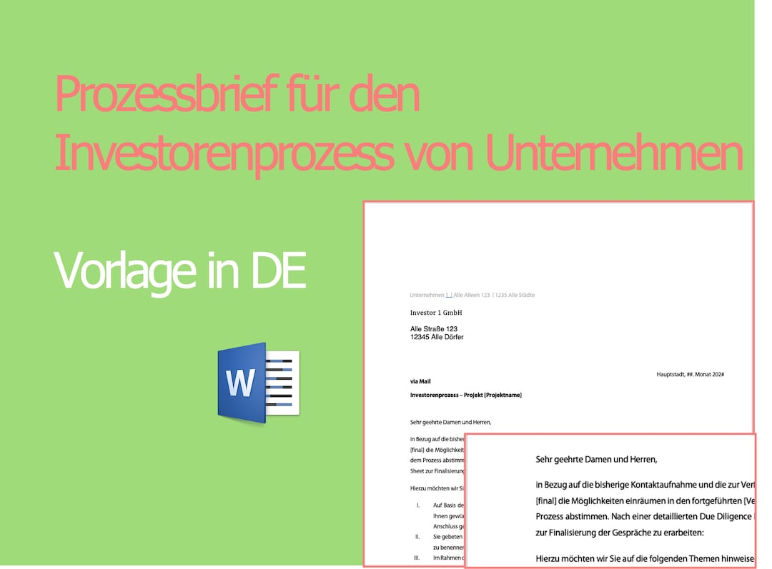 Process Letter for the Investor Process of Companies Process Letter ...