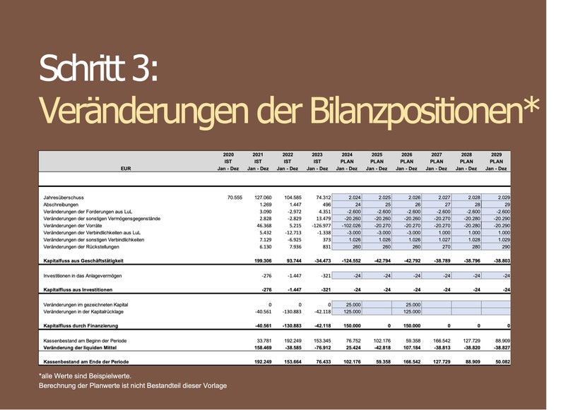 Balance Sheet Planning - Template for the 5-year Planning of the ...