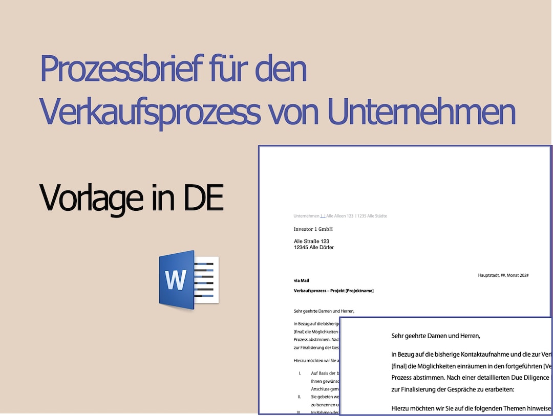 Process Letter for the Sales Process of Companies Process Letter ...