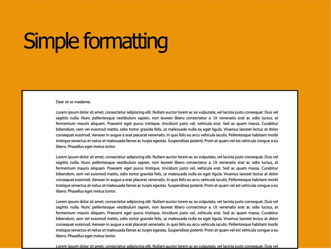 Letter Template - Simple Letter and Cover Letter Template for Word in ...