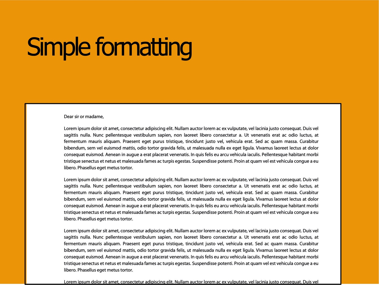 Letter Template - Simple Letter and Cover Letter Template for Word in ...