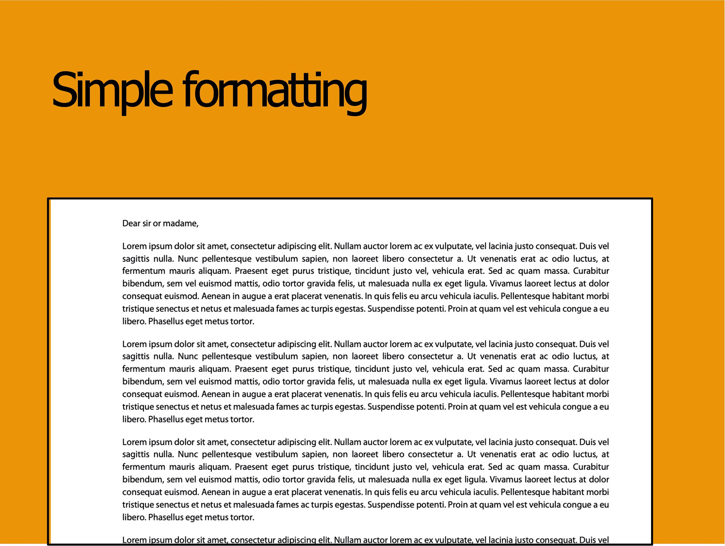 Letter Template - Simple Letter and Cover Letter Template for Word in ...