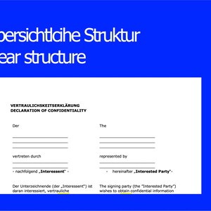 Confidentiality Agreement - Template for NDA - Bilingual in German and ...