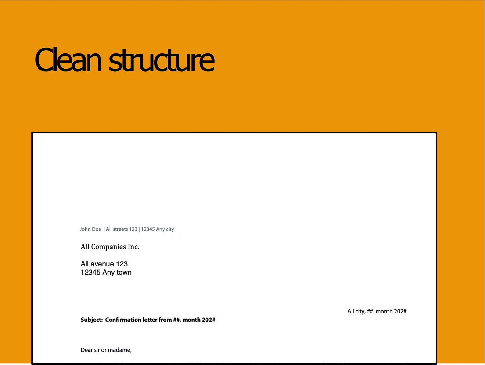 Letter Template - Simple Letter and Cover Letter Template for Word in ...