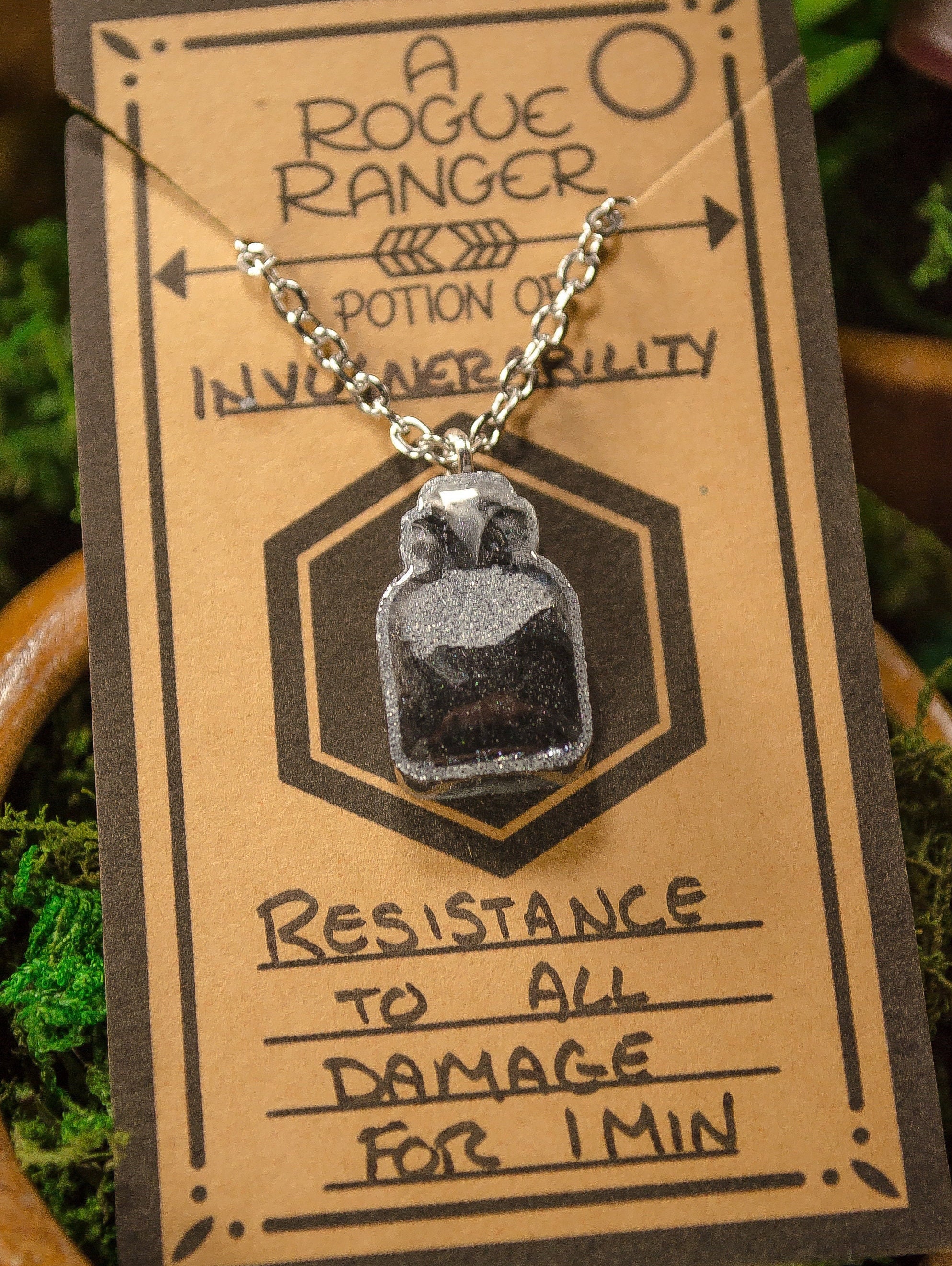 Potion of Invulnerability Pendant - D&D, Potion Bottle Necklace ...