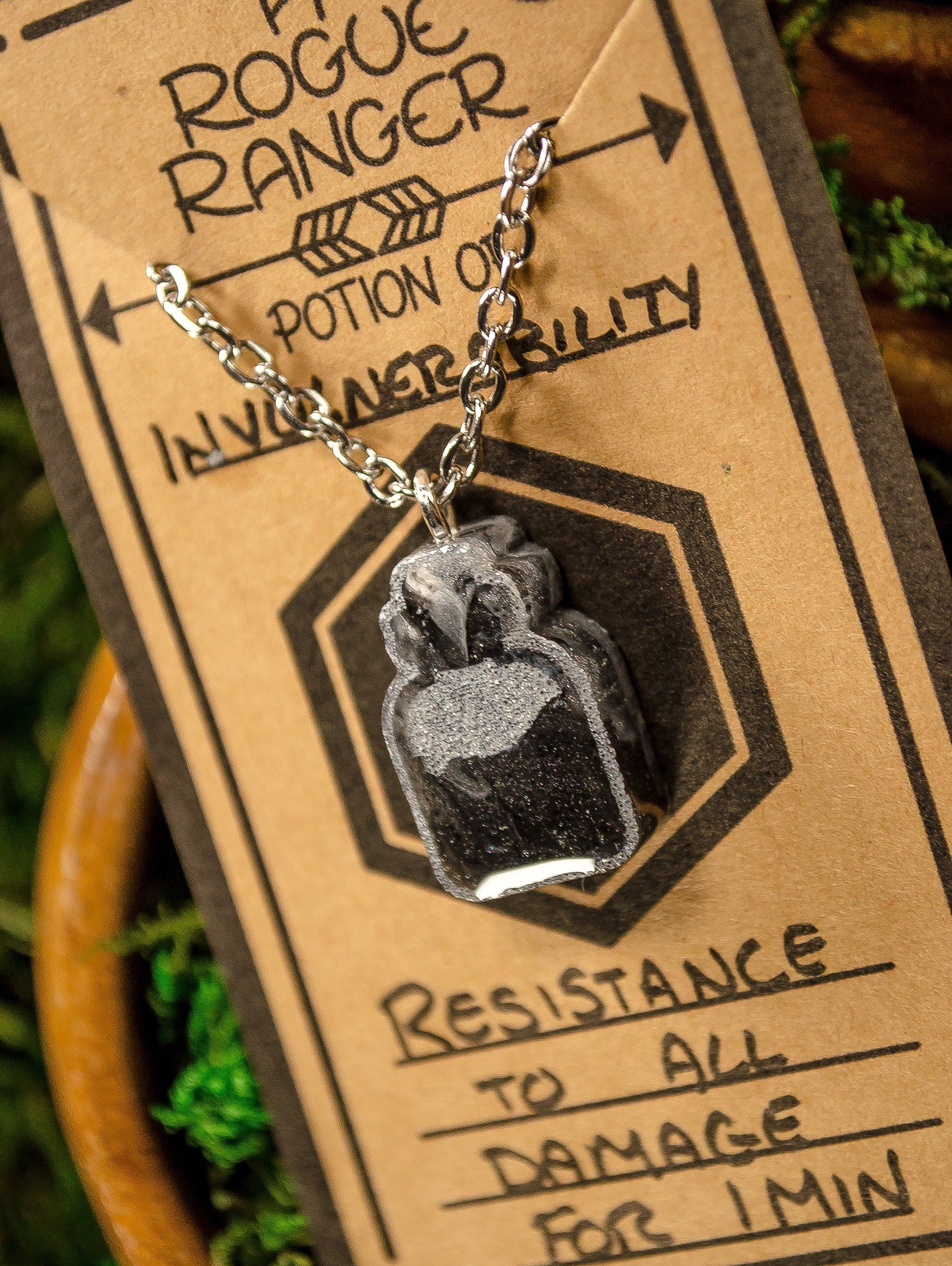 Potion of Invulnerability Pendant - D&D, Potion Bottle Necklace ...