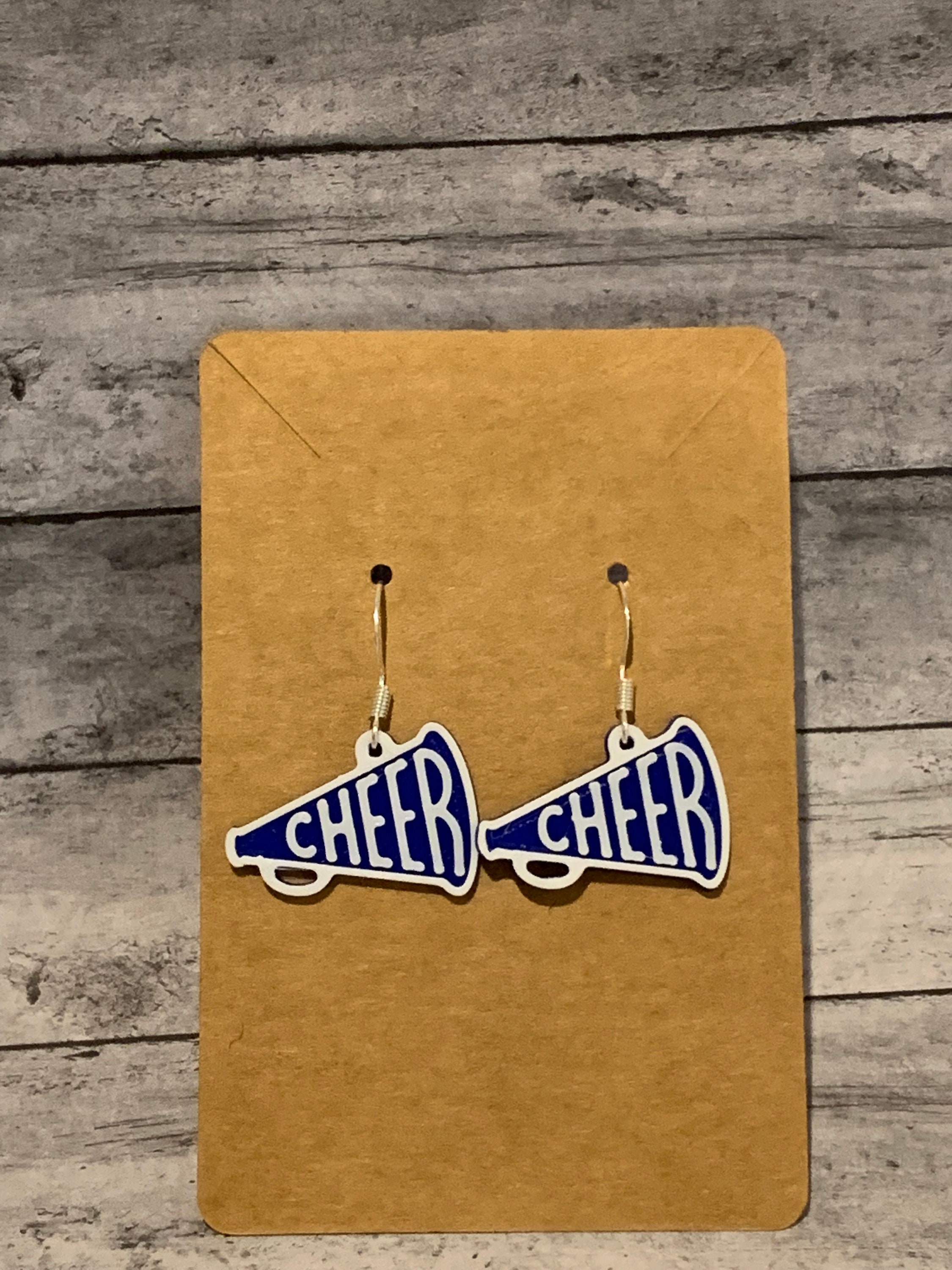 Cheer Megaphone Earrings Cheerleader Earrings Cheer Mom - Etsy