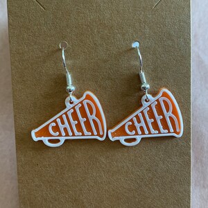 Cheer Megaphone Earrings Cheerleader Earrings Cheer Mom - Etsy