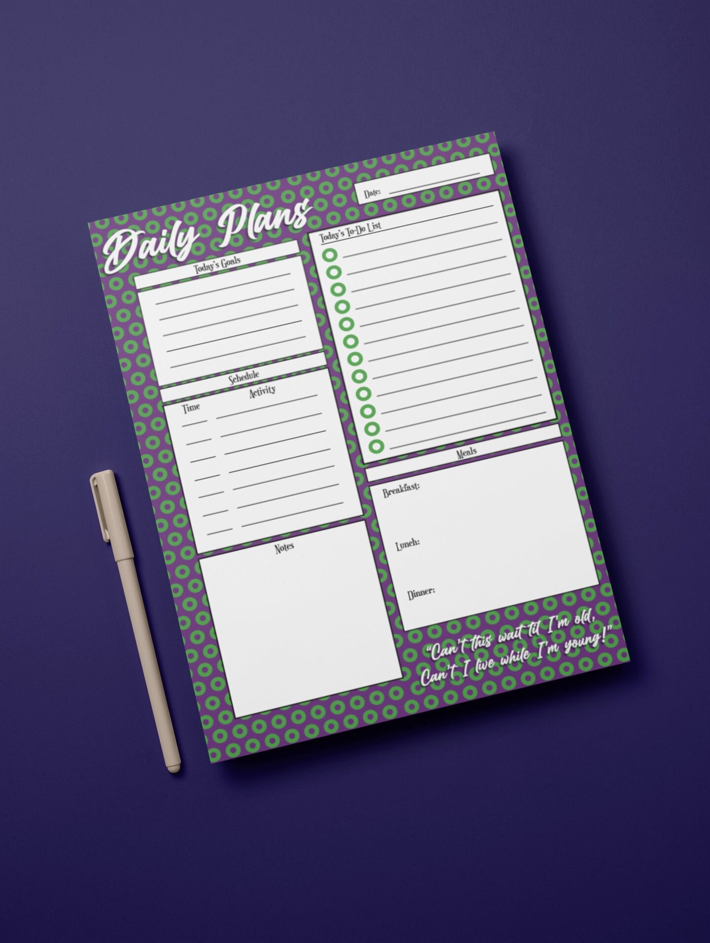 Phish Donut Daily Planner Printable V2 - Etsy