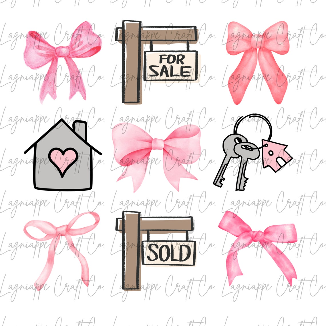 Coquette Realtor PNG | Real Estate Girly Aesthetic Design With Sold ...