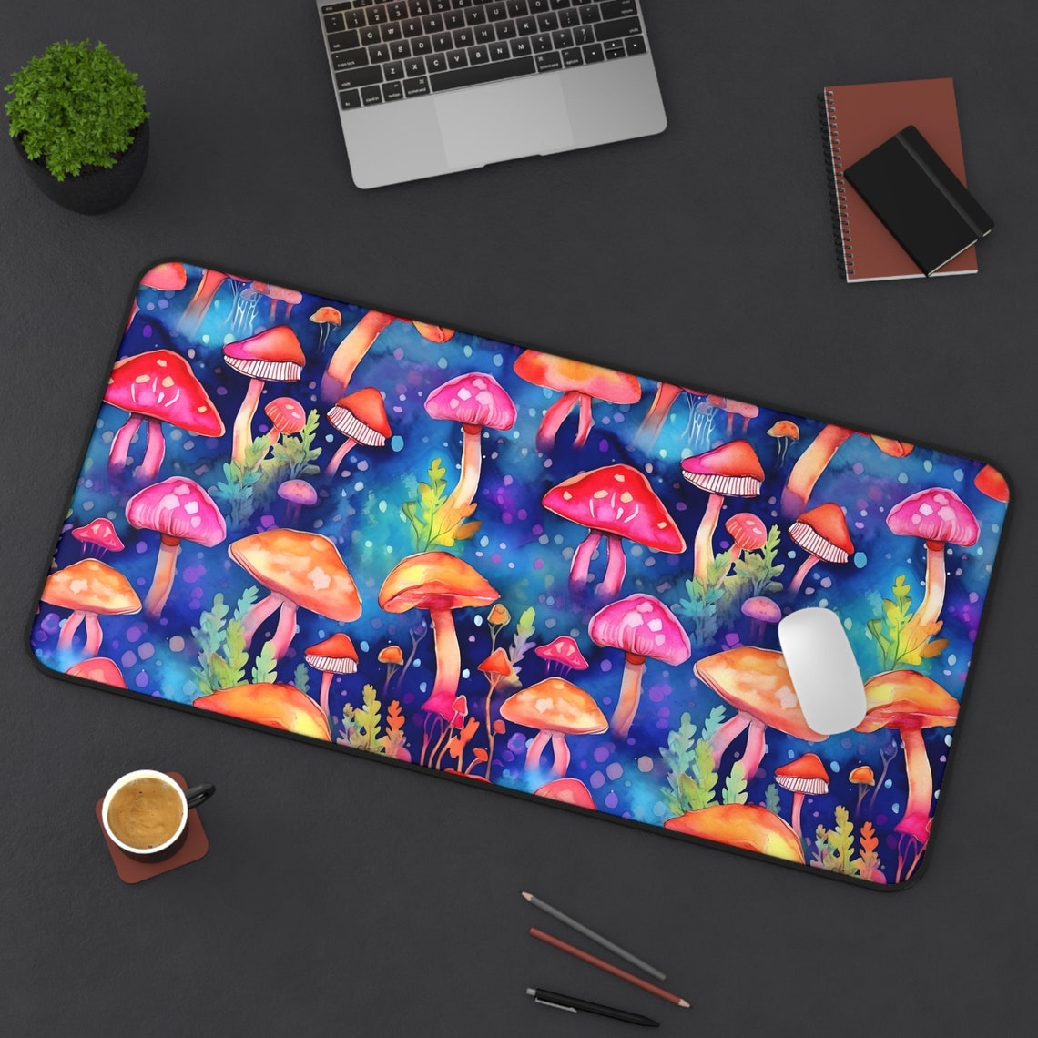 Mushroom Desk Mat, Gaming Desk Mat, Cute Desk Mat, Desk Mat Aesthetic ...