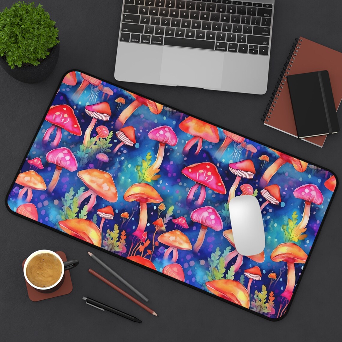 Mushroom Desk Mat, Gaming Desk Mat, Cute Desk Mat, Desk Mat Aesthetic ...