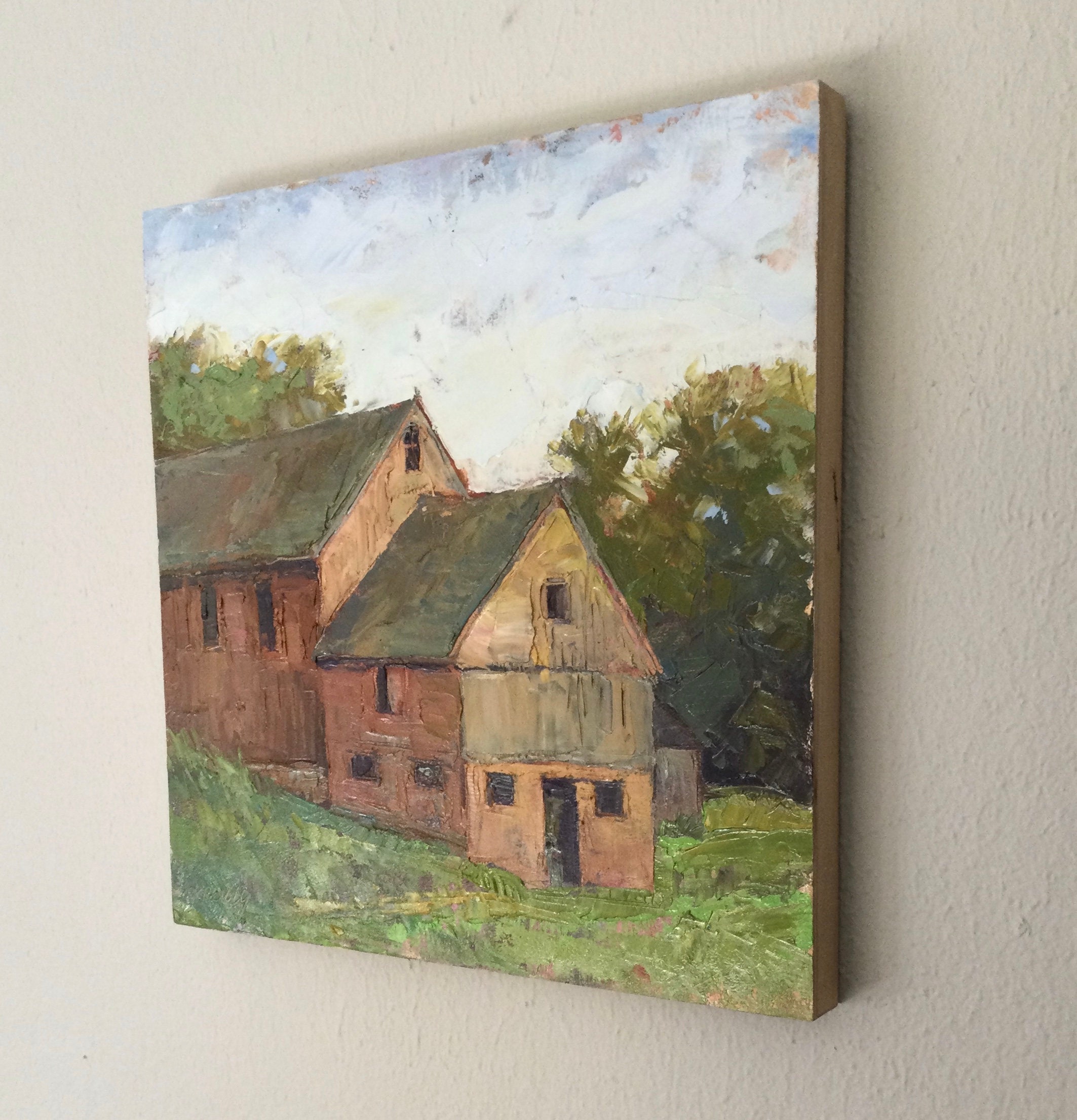 Country Barn Oil Painting Original Painting One of a Kind - Etsy