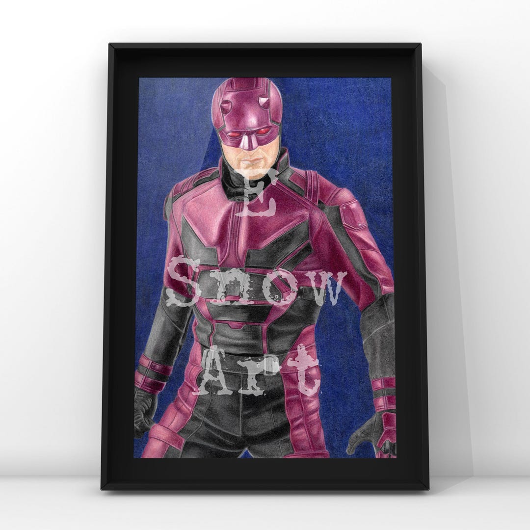 Daredevil (daredevil, 2016) Hand Drawn A4 Wall Art Print - Etsy