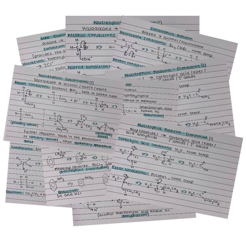 AQA A Level Chemistry Mechanisms All Mechanisms Used in A - Etsy AQA A Level Chemistry Mechanisms All Mechanisms Used in A - Etsy