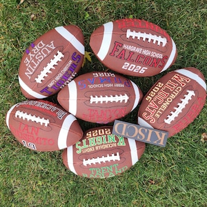 Senior Football Gift//custom Personalized Embroidered Football ...