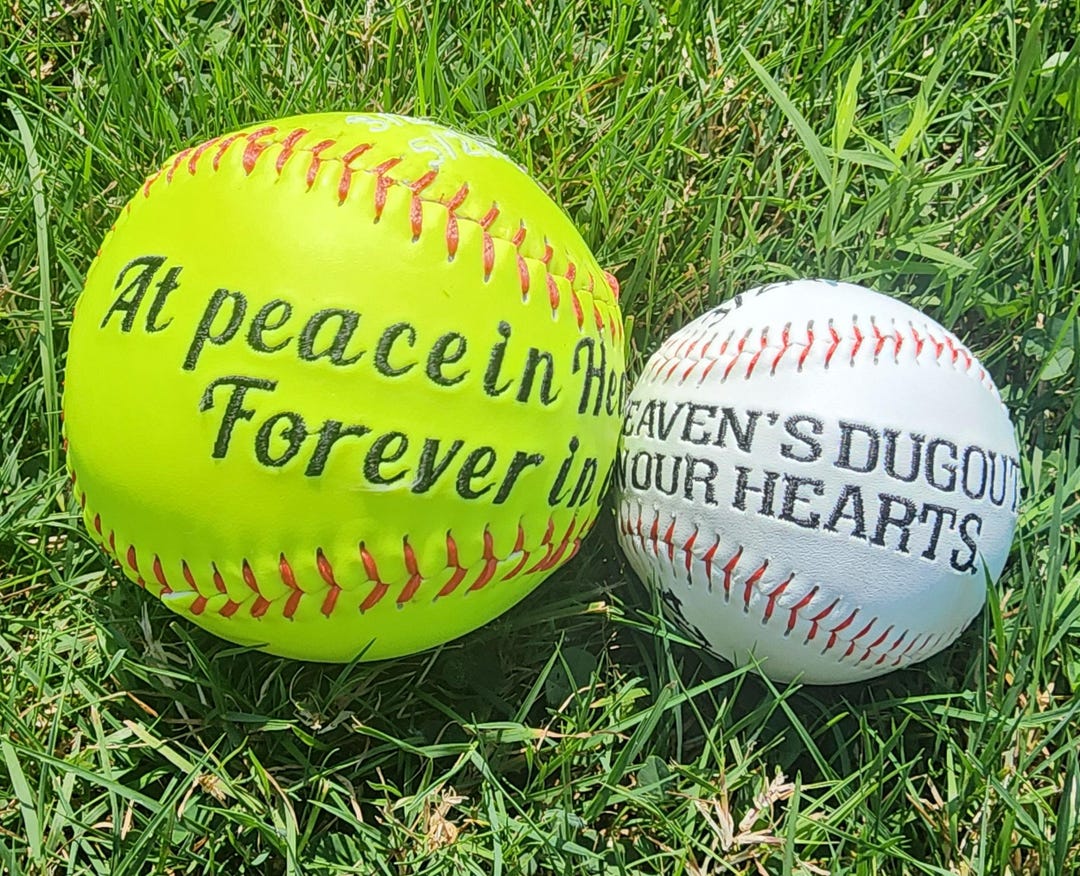 Remembrance Memorial Softball Gift//custom Personalized Embroidered ...