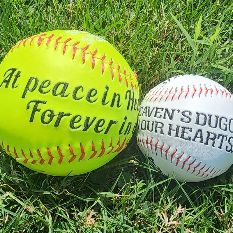 Embroidered Softballs - Etsy